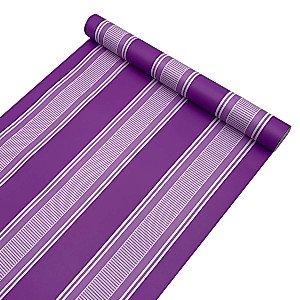 Yifasy Drawer Lining Paper Peel & Stick Shelf Liner Moistureproof Beautify Cafe Room Wall Bar Counter 17.7 Inch by 13 Feet Purple Stripes