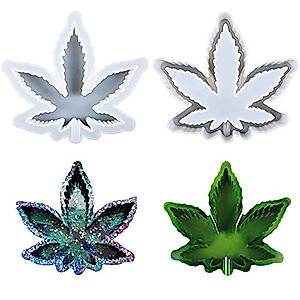 1 Pcs Leaf Maple Resin Mold, Weed Ashtray Silicone Molds, Leaf Tray Mold Ideal for Jewelry Storage Box Handmade Crafts Home Decoration (M590)