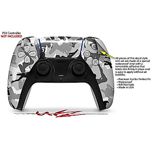 WraptorSkinz Skin Wrap compatible with Sony PS5 DualSense Controller Sexy Girl Silhouette Camo Gray (CONTROLLER NOT INCLUDED)