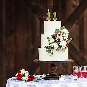 VSHILI 11 Birthday Candles, 11th Cake Candles, Pink Happy Birthday Number 11 Candles Cake Topper Decorations for Party Kids Boys Girls