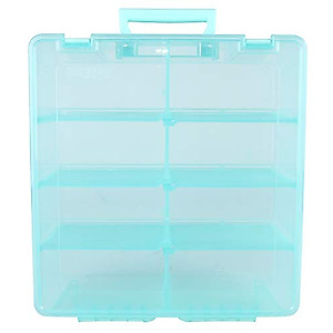 ArtBin Super Satchel Compartment Box - Stackable Durable Art Storage with 8 Removable Compartments, Smart Closure, and Portable Design for Craft Supplies, Threads, Ribbons, Paint Tubes