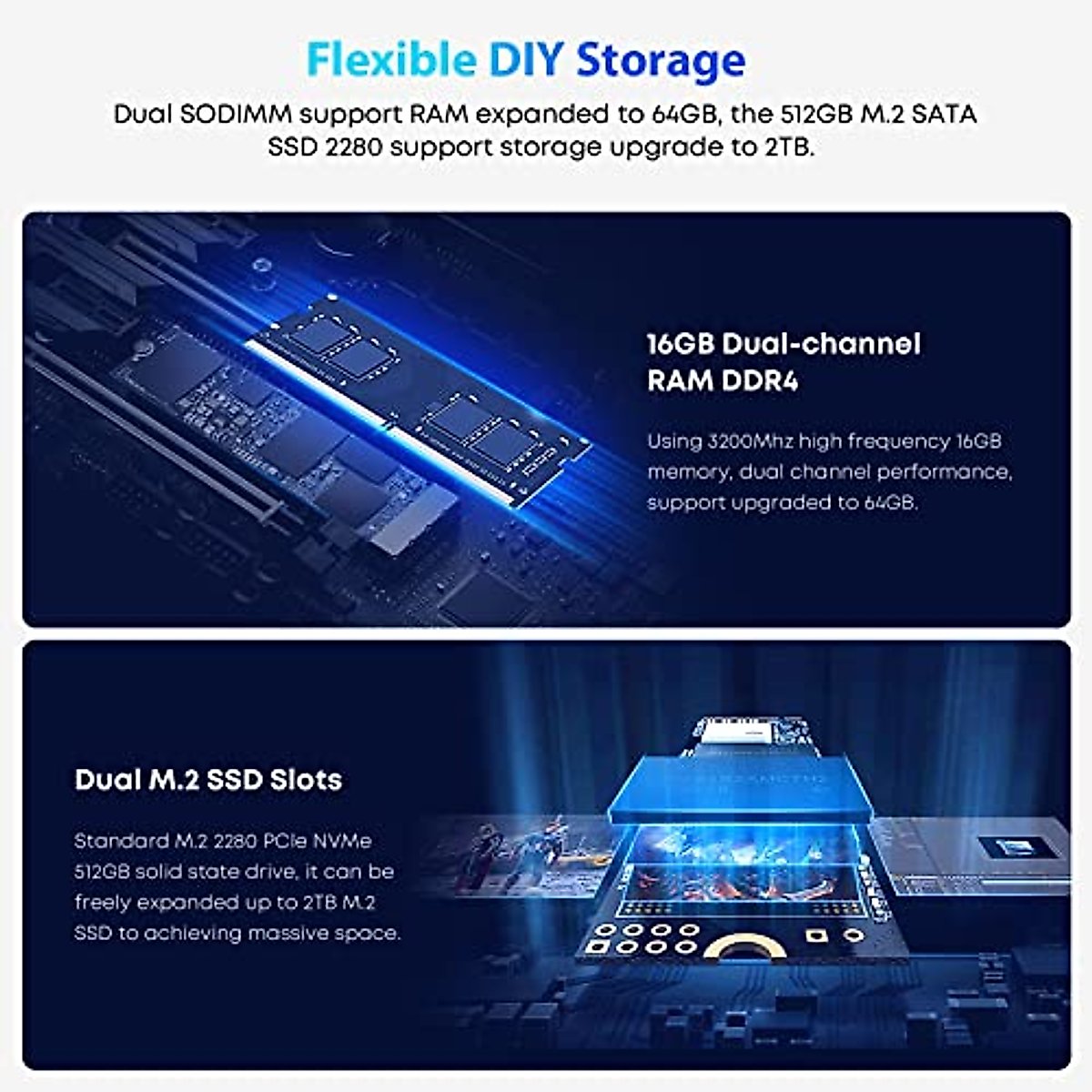 CHUWI RzBox Mini Pc,Windows 11 Mini Computer,16GB RAM 512GB SSD,AMD Ryzen 7 5800H Processor, Vega 8 Graphics, Dual Gigabit RJ45 LAN, WiFi 6, BT5.2, 4K@60Hz Output,USB-C,Support Triple Screen Display