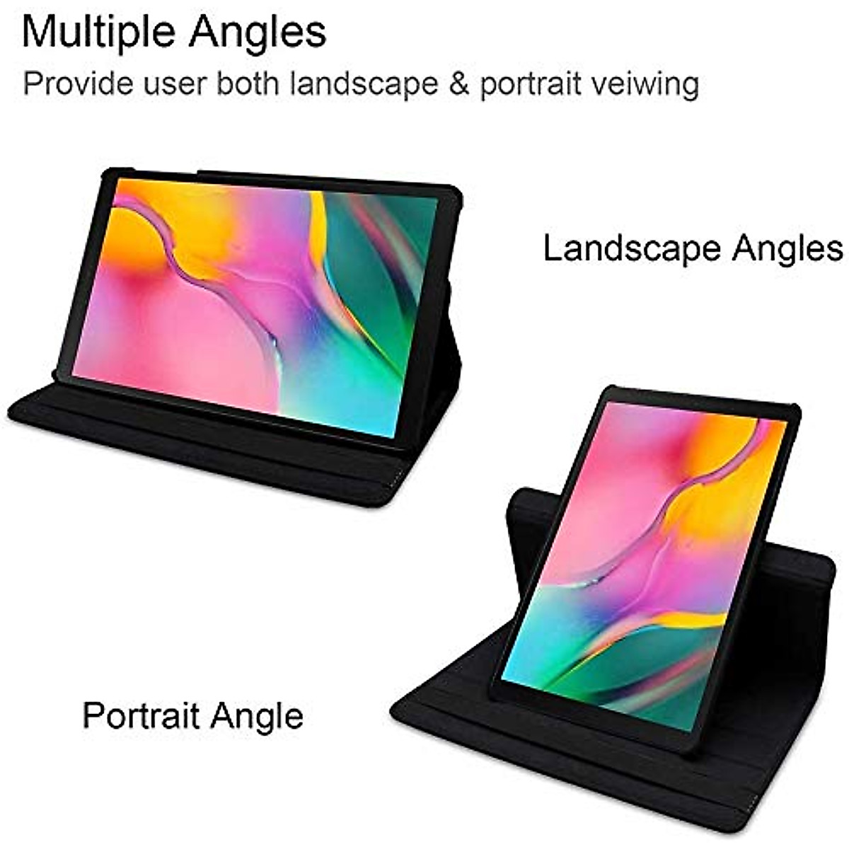 Case for Samsung Galaxy Tab A 10.1 2019, 360 Degree Rotating Stand Smart Case for Samsung Tab A 10.1 Inch Tablet [SM-T510/T515] 2019 Release (Purple)