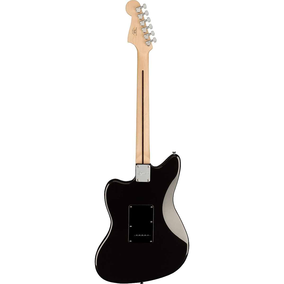 Fender Squier Affinity Jazzmaster - Metallic Black Bundle with Frontman 10G Amplifier, Instrument Cable, Gig Bag, Tuner, Strap, Picks, and Austin Bazaar Instructional DVD