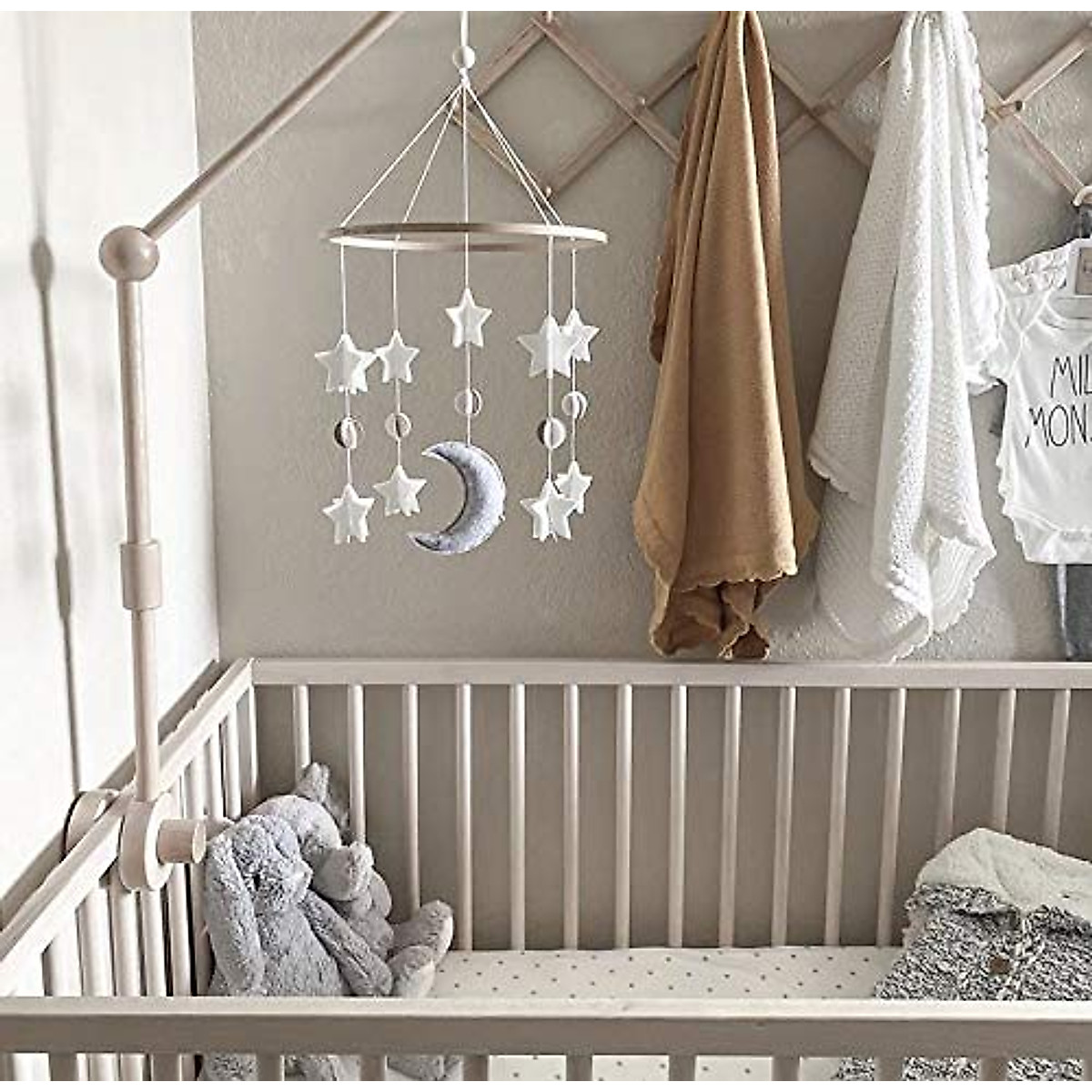 Sorrel + Fern Baby Crib Mobile (Moon, Stars & Planets) - Nursery Decor Ceiling Mobile or Crib Mobile for Boys & Girls