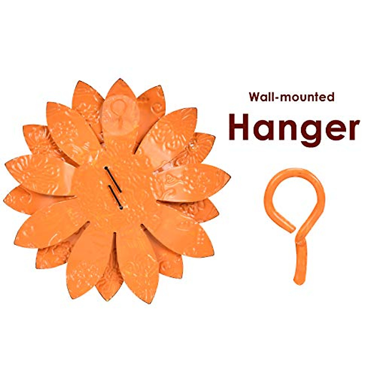 YEAHOME Metal Flower Wall Decor - 9 inch Wall Art Decorations Sunflower Spring Yard Garden Decor Hanging for Bathroom, Bedroom, Living Room - Office/Home Spring Decorations Boho Art, Set of 3 Handmade Gift for Indoor or Outdoor