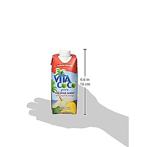 Vita Coco Coconut Water, Peach & Mango - Naturally Hydrating Electrolyte Drink - Smart Alternative to Coffee, Soda, and Sports Drinks - Gluten Free - 16.9 Fl Oz (Pack of 12)