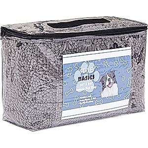 Style Basics Dog Mat for Muddy Paws - Anti-Slip Absorbent Door Rugs for Dogs - Easy to Clean Indoor & Outdoor Pet Mud Mats - 60" X 20" (Low Profile), Dark Grey