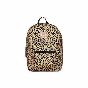 Pura Vida Leopard Mini Daypack Backpack Travel Bag - 400D Polyester, Brand Patch - 12 Liters