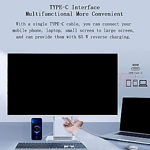 QianZi 3-Sided Borderless 27" Monitor with Audio - Aluminum Casing, 2560 * 1440（2K180Hz），Type-C 65W, Split Screen Lift and Rotate