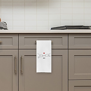 DOTAIN Funny Cute White Sharks Ocean Boop Waffle Weave Dish Towel Cloth Decor,Ocean Shark Themed Washable Dishcloth for Kitchen Bathroom Washing Drying Cleaning(24x16inch)