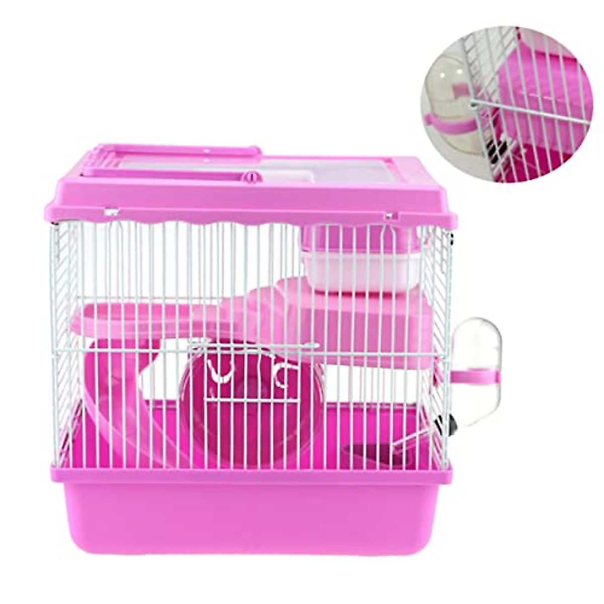 balacoo Hamster Cage Hamster Home Hamster Beds Guinea Cages Villa Cage for Small Pets Chinchilla Cage Pet Cage Hamster Cage Pink Transport Vehicle Travel Hamster Cages Pet House