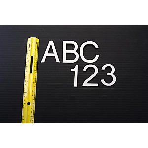 Changeable Letter Set 2” Tall White Plastic Character Kit – Insert Message Board Accessory Comes with a Case