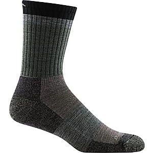 Darn Tough Men's Heady Stripe Micro Crew Light Cushion Sock (Style 1924) - Fatigue, Large