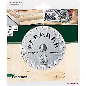 Bosch 1x Circular Saw Blade Precison (for Wood, Ø 85 x 1.1/0.7 x 15 mm, 20 Teeth, ATB, Accessories for Circular Saws)