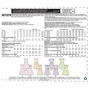 McCall's Pattern Company M7079 Girls'/Girls' Plus Dresses, Size GRL