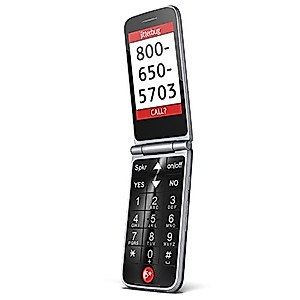 Jitterbug 4043S5RRY Flip Easy-to-Use 4G Prepaid Cell Phone Graphite