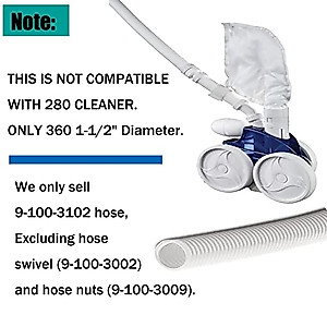 RO6G Pool Cleaner 6-Ft Cuffless Feed Hose Replacement for Polaris 360 Cleaner 9-100-3102 ONLY 360 1-1/2" Diameter.