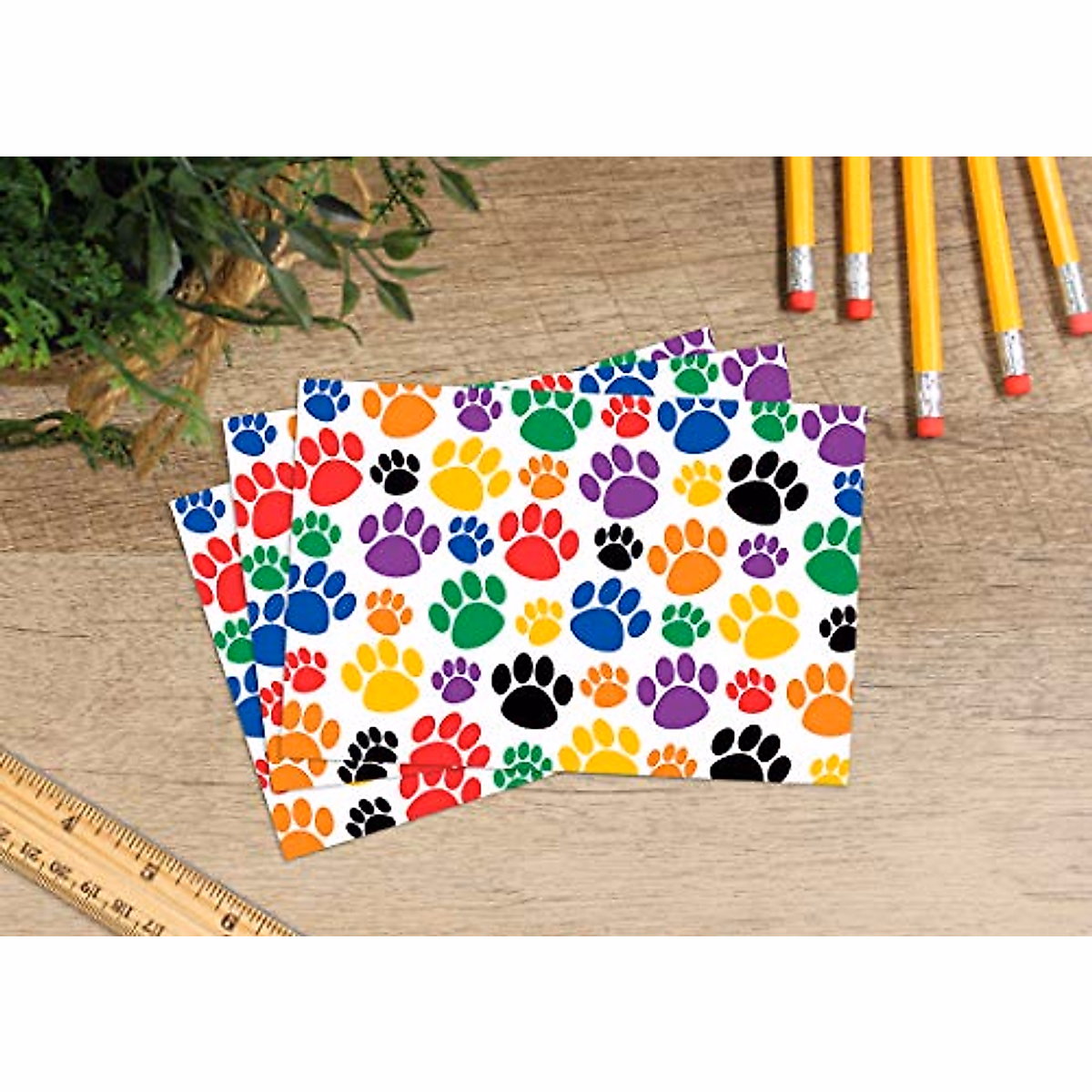 Teacher Created Resources Colorful Paw Prints Postcard (4799), Multi
