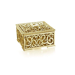 Warmtree 12 Pcs Candy Boxes Plastic Wedding Favor Boxes Candy Jars Candy Storage Boxes Gift Boxes for Wedding Baby Shower Christmas Birthday Party Decorating Ornament Container (Gold)