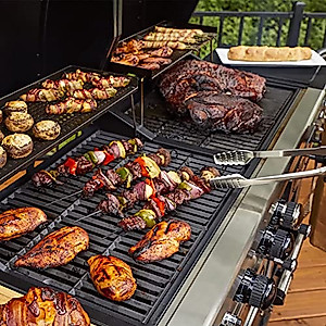 Hisencn Grill Replacement Parts for Pit Boss Memphis Ultimate 4-in-1 Gas & Charcoal Combo Grill, Porcelain Steel Heat Tents, Stainless Steel Burners for Pit Boss Smoker and Charcoal Grills,3-Pack