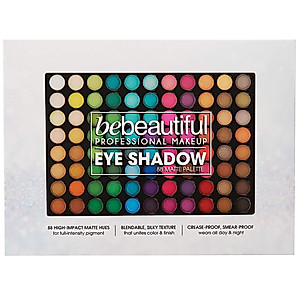 ForPro Professional Collection Bebeautiful Professional Makeup Eyeshadow with Applicators, 88-Color Palette, Warm