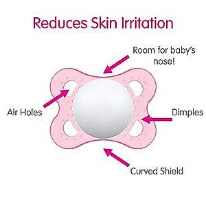 MAM Original Day & Night Baby Pacifier, Nipple Shape Helps Promote Healthy Oral Development, Glows in The Dark, 0-6 Months, Baby Boy, 4 Count