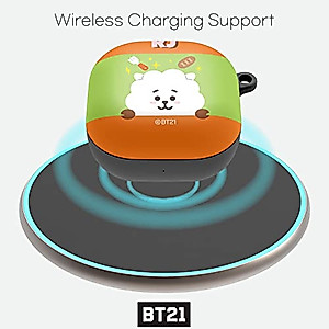 BT21 Official Merchandise for Galaxy Buds 2 Pro Case (2022) / Galaxy Buds 2 Case (2021) / Galaxy Buds Pro Case (2021) / Galaxy Buds Live Case (2020) - RJ