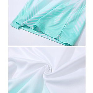 LUCKYLUAN Boys' Soccer Jersey Sports Team Training Shirt and Shorts Uniform 7-8 Years White Green