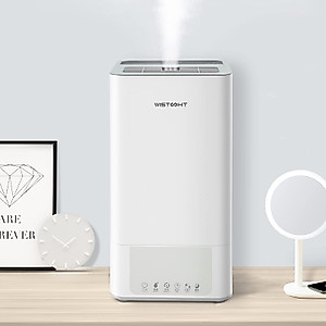 Wistopht Top Fill Humidifiers for Bedroom, 6L Ultrasonic Humidifiers for Large Room, Cool Mist Humidifier for Bedroom&Office, Quiet Anion Humidifier with Adjustable Mist Output,LED Touch Display
