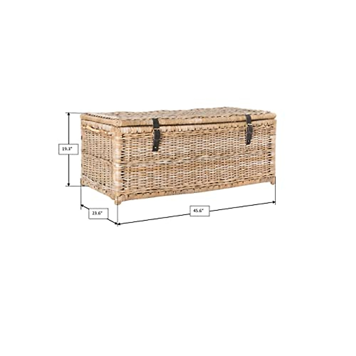 happimess Caden Storage Trunk, 46", Natural
