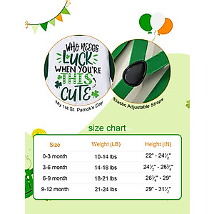 Queenstyle St Patricks Day Baby Boy Outfitt 3-6 Months My First St Patricks Day Baby Boy Outfit Romper Suspender Pants Print Hat 3Pcs Set
