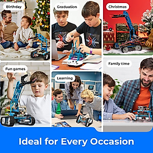 Makeblock mBot Ultimate 10 in 1 Robot Building Toys, Robotics Kit App Remote Control Robot Toys Compatible with Arduino C & Raspberry Pi, STEM Educational DIY Robot Arm Kit Gift for Teenagers & Adults