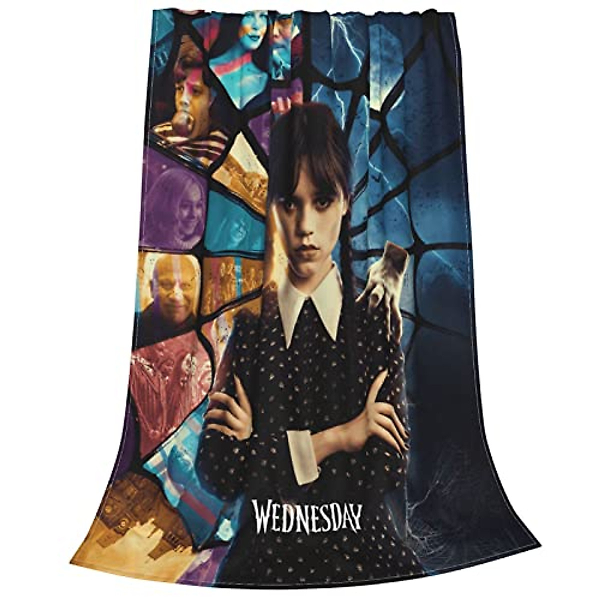 Wednesday Addams Blanket Soft Flannel Fleece Throw, Fluffy Plush Warm and Cozy Lightweight Blanket for Couch, Living Room, Sofa 50"X40"