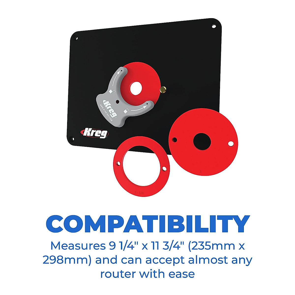 Kreg PRS4038 Precision Router Table Insert Plate - Undrilled