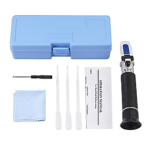 AUTOUTLET Alcohol Refractometer with ATC 0-80% Vinometer Alcohol Tester - Accurately Measure ABV, Alcohol Volume Percent for Spirits, Liquor, Distilled Beverages, and Homebrewing