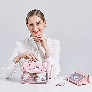 Large Capacity Cosmetic Bag Travel Make up Bag Toiletry Pouch Packing Bag with Zipper Accessory Organizer for Women (Pink-A)