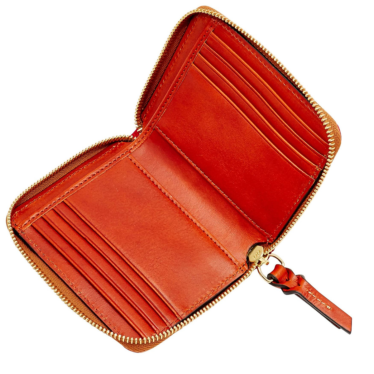 Dooney & Bourke Wallet, Pebble Grain Small Zip Around Wallet - Red