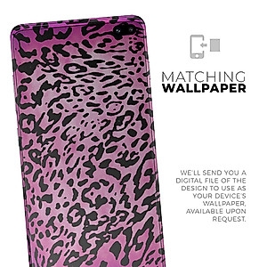 DesignSkinz Hot Pink Cheetah Animal Print Protective Vinyl Decal Wrap Skin Cover Compatible with The Samsung Galaxy S20 (Screen Trim & Back Glass Skin)