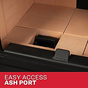 Ashley Hearth AW2520E-P 2,500 Sq. Ft. EPA Certified Pedestal Wood Burning Stove, Medium, Black