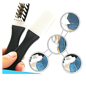 ThinkTnC Triple Black 4-Way Crepe Suede, Nubuck and Leather Cleaning Conditioning Brush