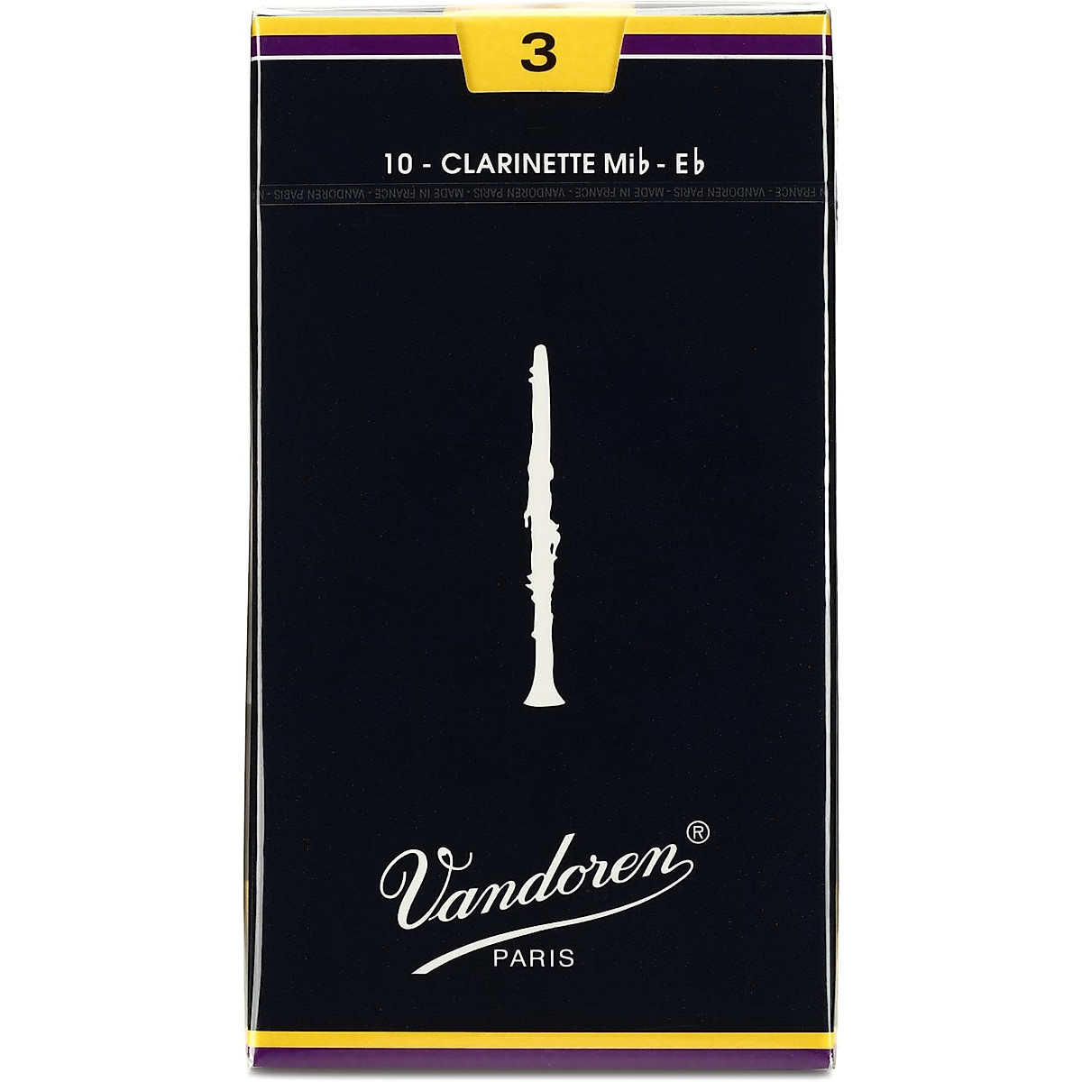 Vandoren CR113 Eb Clarinet Traditional Reeds Strength 3; Box of 10