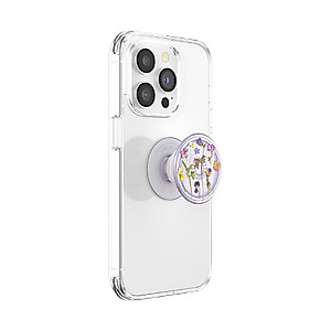 PopSockets Plant-Based Phone Grip with Expanding Kickstand, Adhesive Grip, Eco-Friendly - Purple Fields