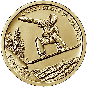2022 P, D American Innovation Vermont - Snowboarding - $1 Coin - P and D 2 Coin Set Dollar US Mint Uncirculated