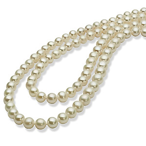30 inches White 6-7mm AA Quality Freshwater Cultured Pearl Necklace for Women-30 in Length