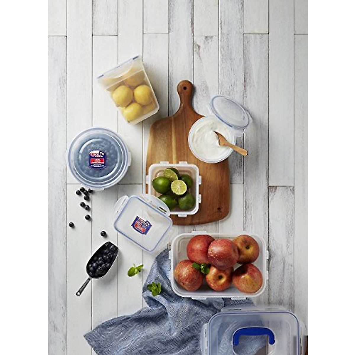 (Pack of 6) LOCK & LOCK Airtight Square Food Storage Container 29.41-oz / 3.68-cup