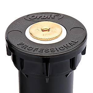 Orbit 54521 Professional Pop-Up Spray Head Sprinkler with Brass Nozzle, 4" Quarter Spray