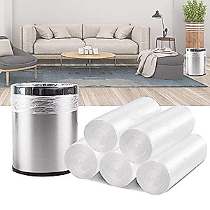 Small Trash Bags, Magesh 4 Gallon Trash Bag/Small Garbage Bags, Strong Wastebasket Liners for Bathroom Bedroom Office Trash Can, Clear 200 Counts