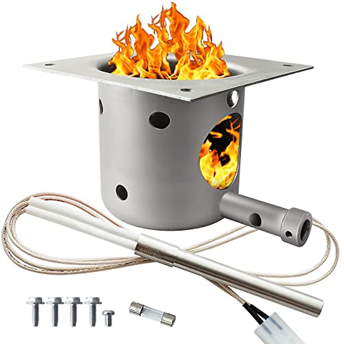 Fire Burn Pot and Hot Rod Ignitor Kit for Traeger and Pit Boss Wood Pellet Grill Parts Replacement