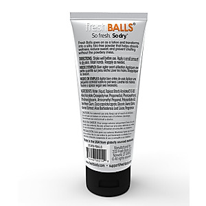 Fresh BALLS Lotion (2 Pack) Anti-Chafing Men's Soothing Cream to Powder Ball Deodorant and Hygiene for Groin Area, 3.4 fl oz